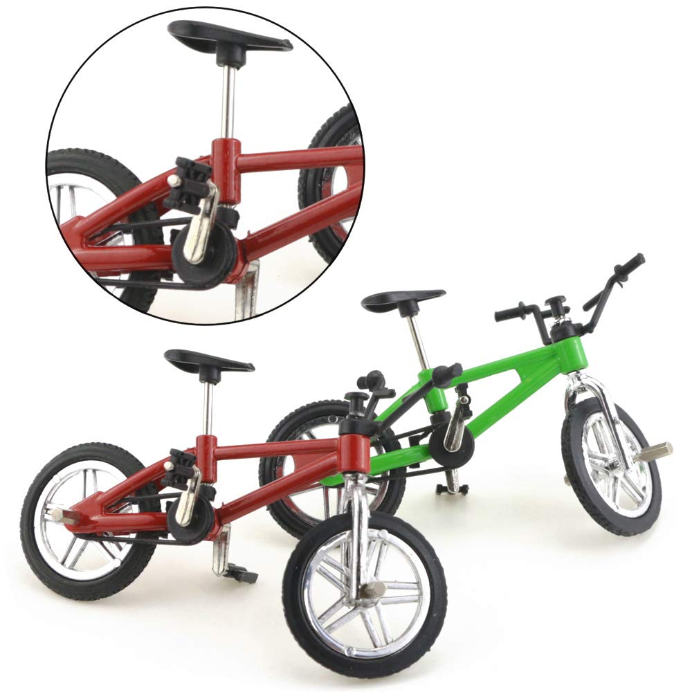 Oruuum Mini Finger Sports Skateboards/Bikes/Swing Boards, Mini Fingerboards Finger Mountain Bicycles with Endoluminal Metallic Stents Matte Surface (7 Packs)
