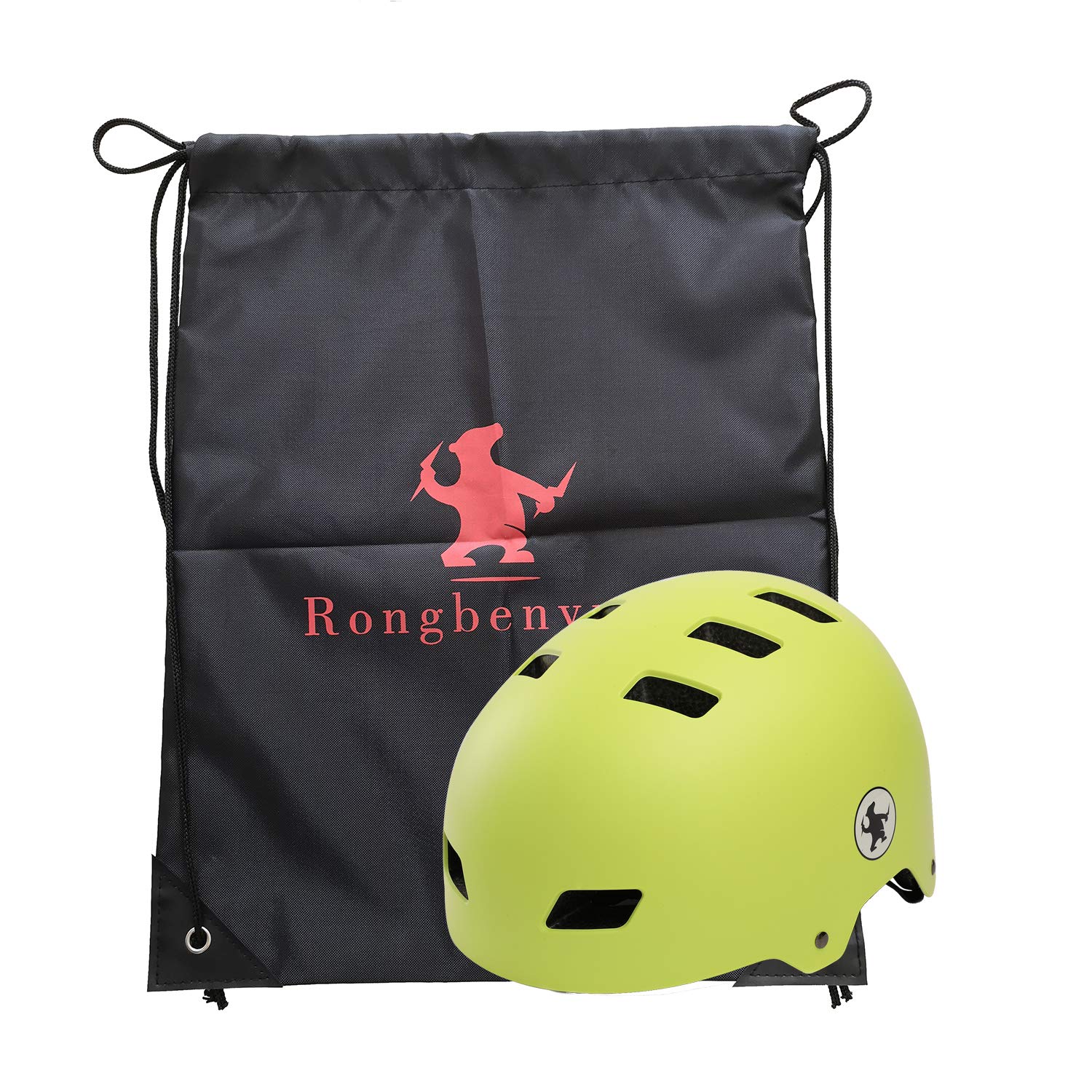 Rongbenyuan Skateboard Bike Helmet,Multi-Sport for Scooter Skating Rollerblading Cycling,Adjustable 3 Sizes for Adult,Youth & Kids