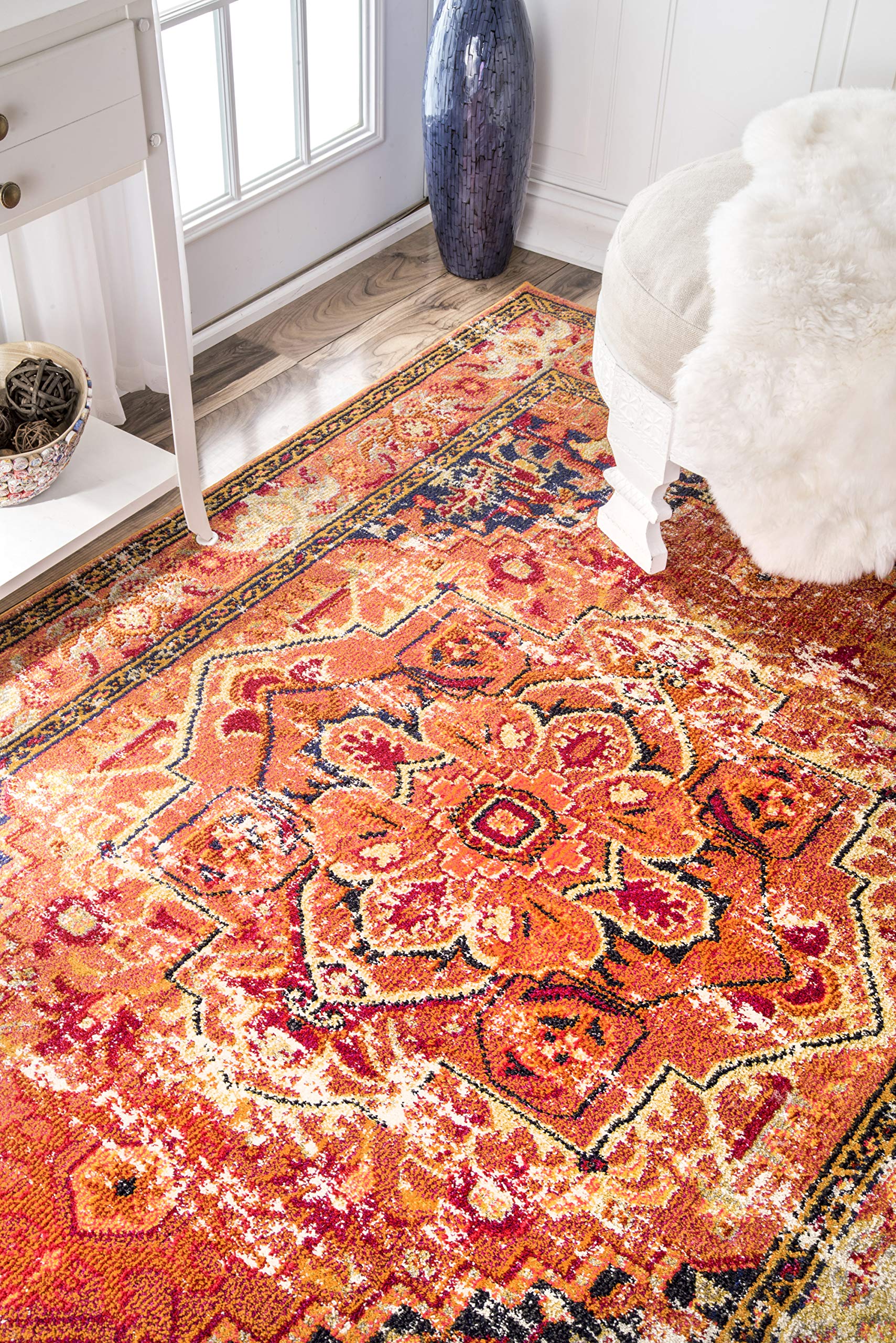 nuLOOM Vintage Mackenzie Runner Rug, 2' 6" x 6', Orange