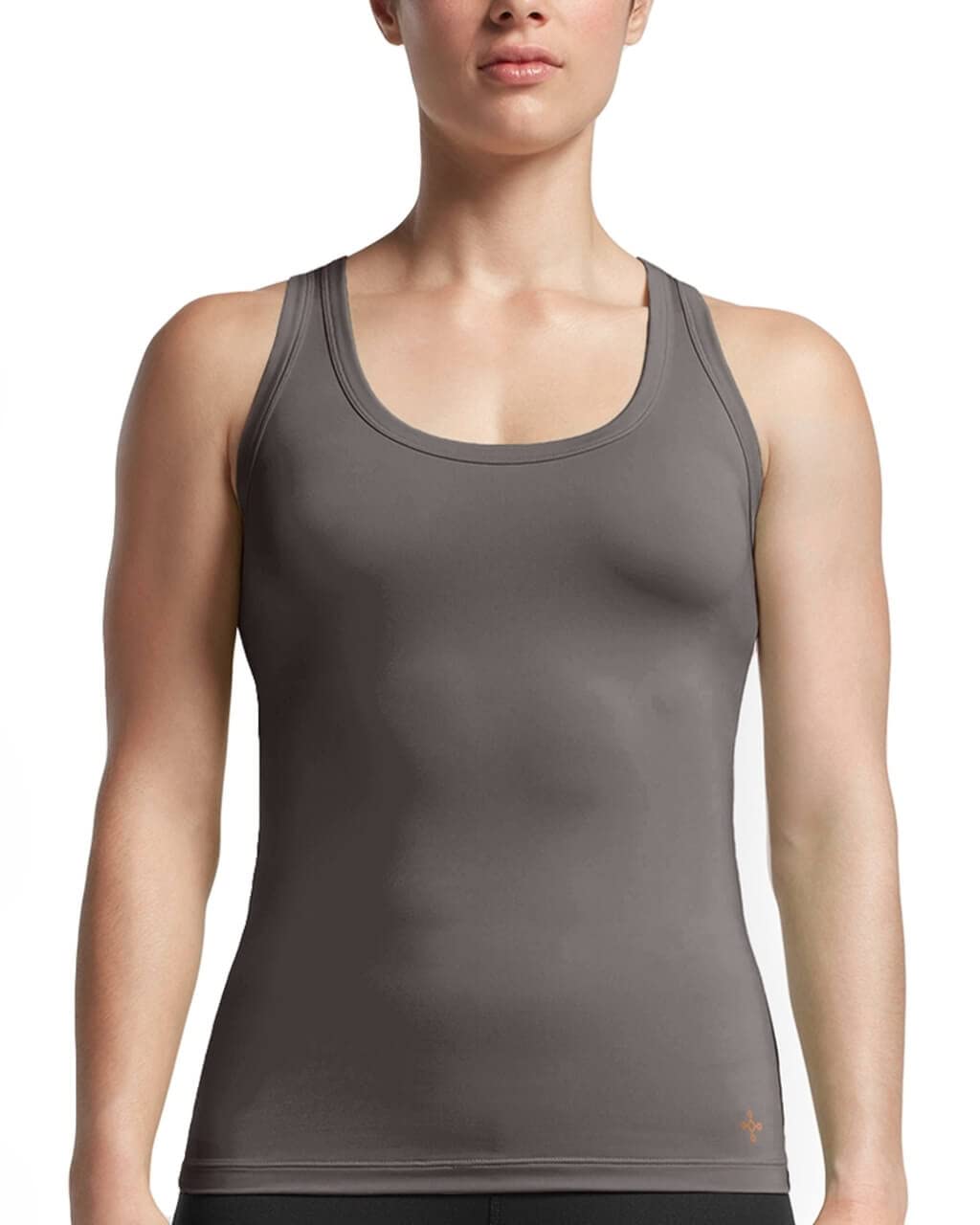 Tommie Copper Women’s Core Compression Tank Top | Breathable Discreet Activewear for Upper & Mid Body Muscle Support - Slate Grey - Medium