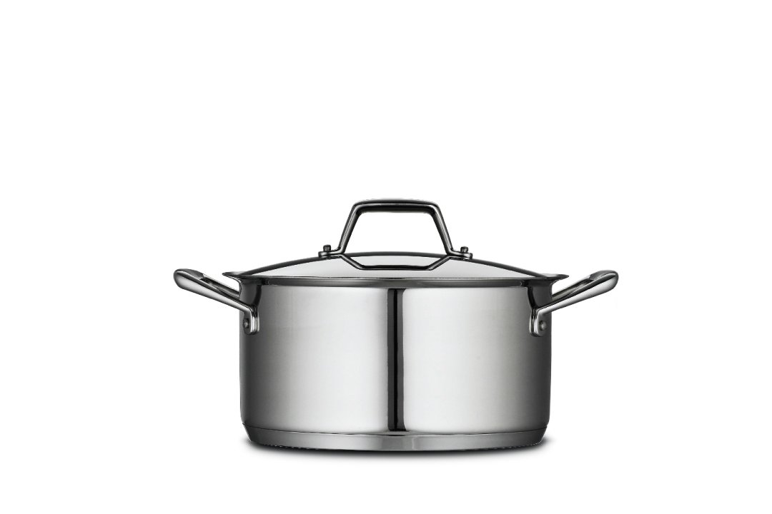 Tramontina Covered Sauce Pot Stainless Steel Tri-Ply Base 6 Quart, 80101/016DS