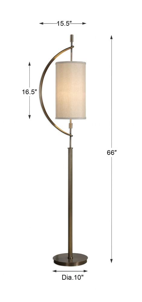 Uttermost Balaour 66" High Antique Brass Floor Lamp
