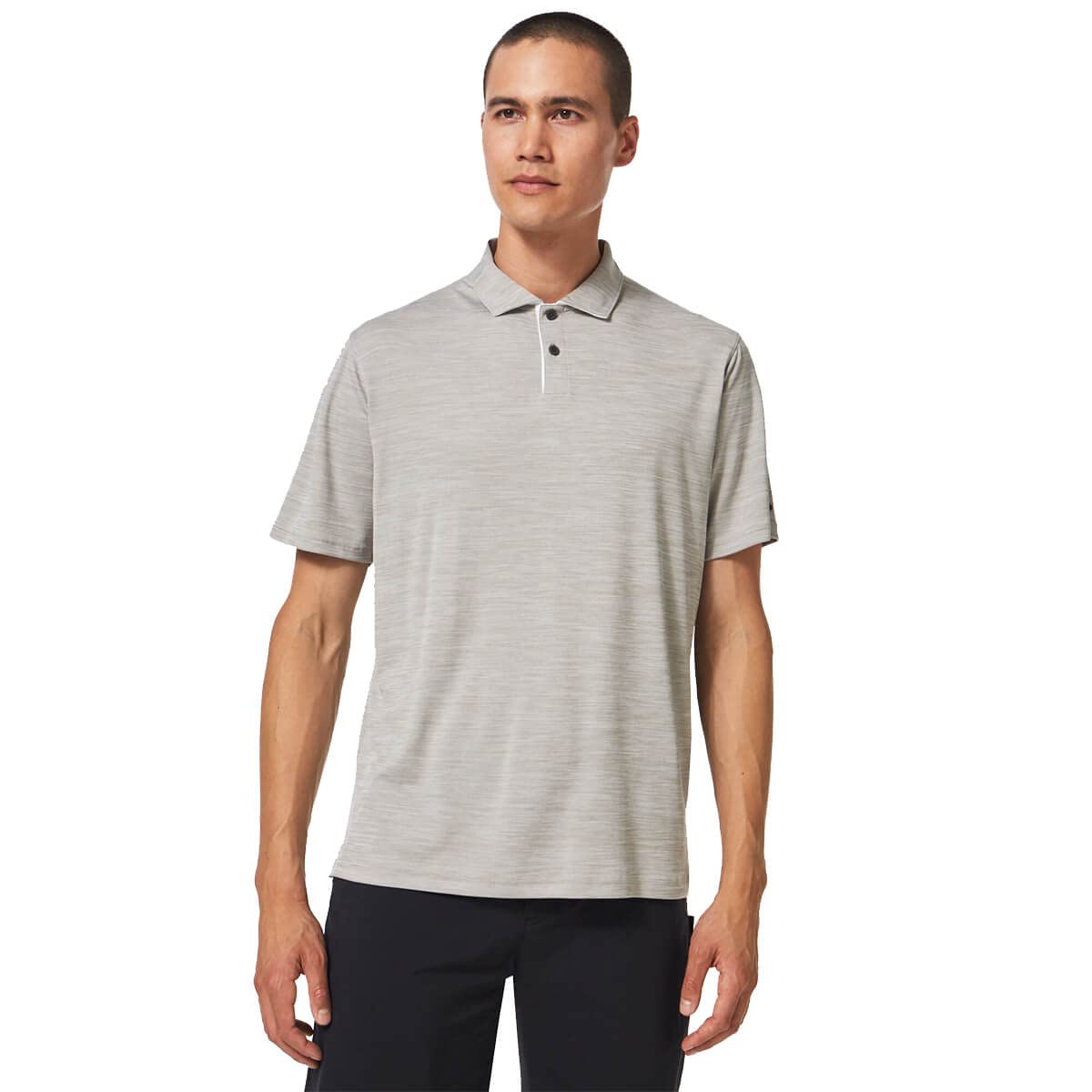Oakley Men's Aero Hydrolix Polo, Blackout Heather, X-Large