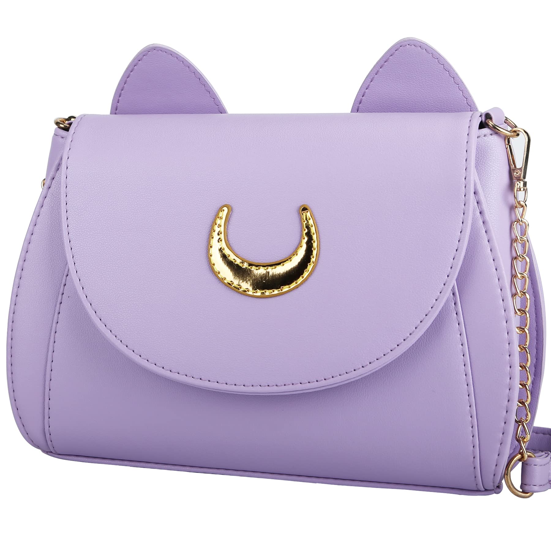 WLC Cartoon Handbag,PU Lady Purse Shoulder Bag for Girls, Purple