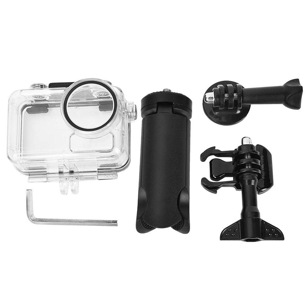 OSMO Waterproof Case, Adjustable Portable Mini Desktop Tripod & Round Waterproof Shell Housing Case for OSMO Action
