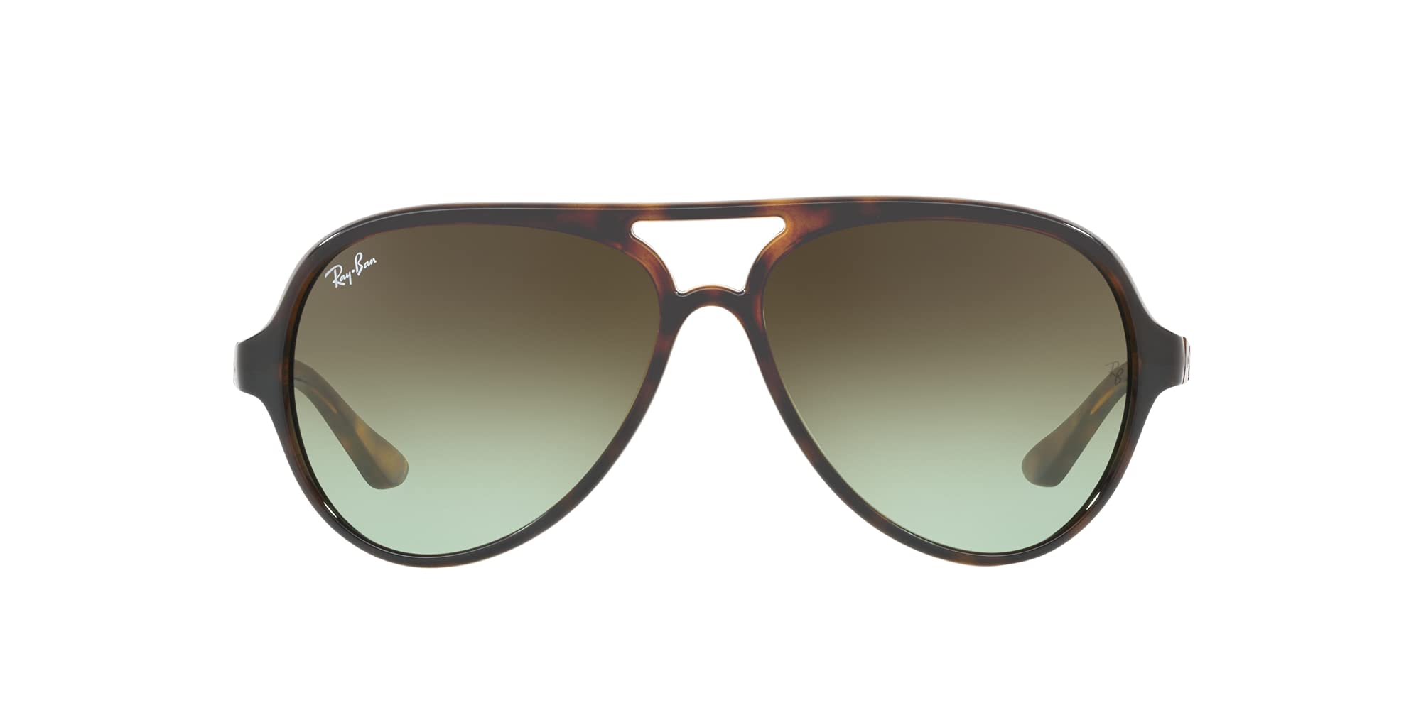 Ray-Ban RB4125 Cats 5000 Sunglasses + Vision Group Accessories Bundle (Black/Clear Gradient Grey (601/32)