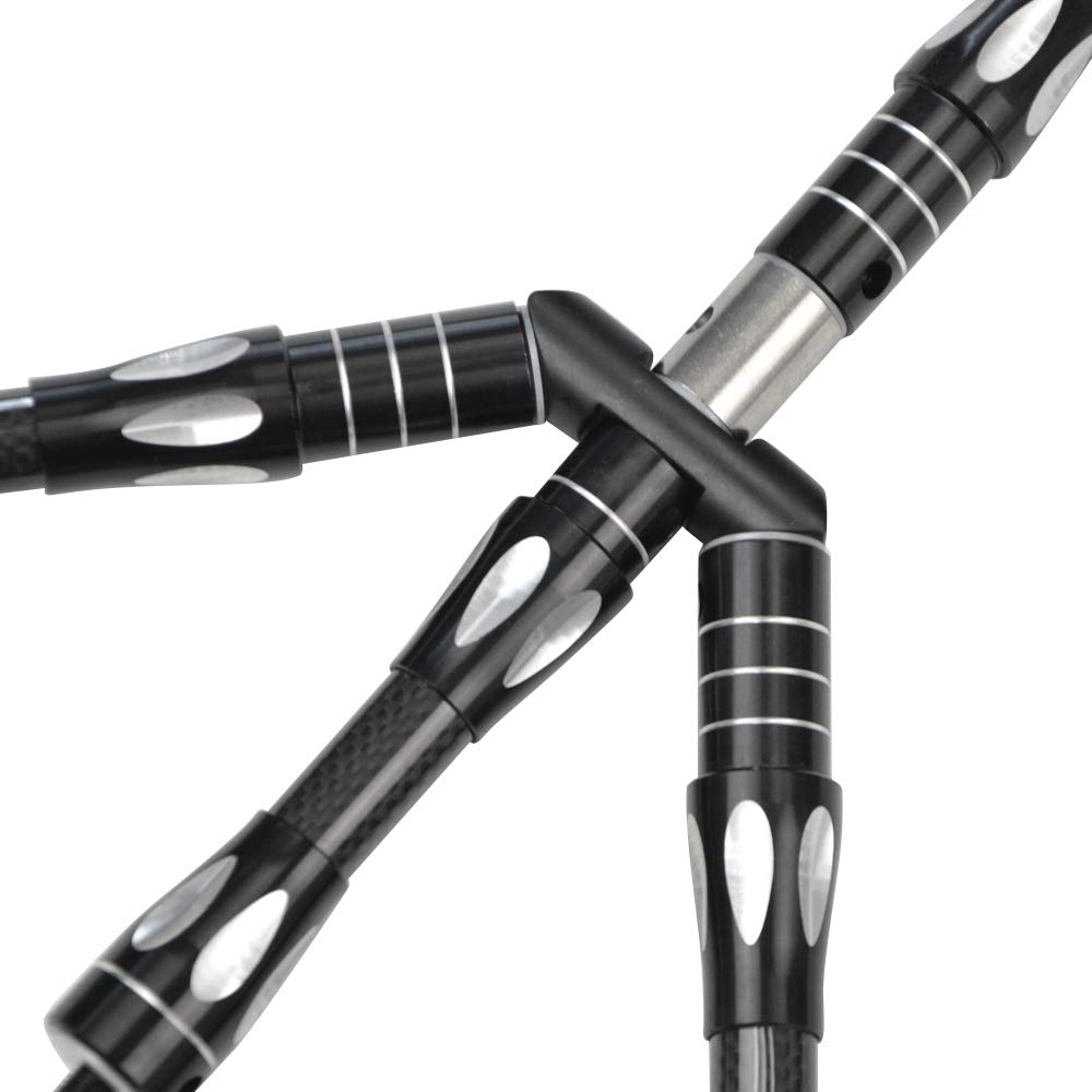SHARROW 5 Inch 10 Inch 30 Inch Archery Stabilizer Balance Bar Set Detachable Pure Carbon Fiber Vibration Dampene Recurve Bow Accessory Hunting (Silver)