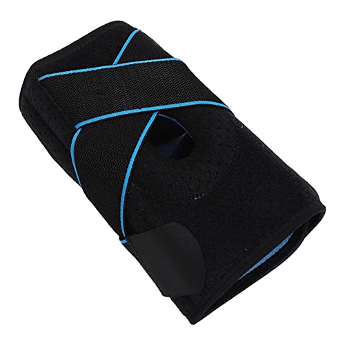 VINGVO Knee Support, Polyester Hook and Loop Knee Support for Exercise Protection (Blue)