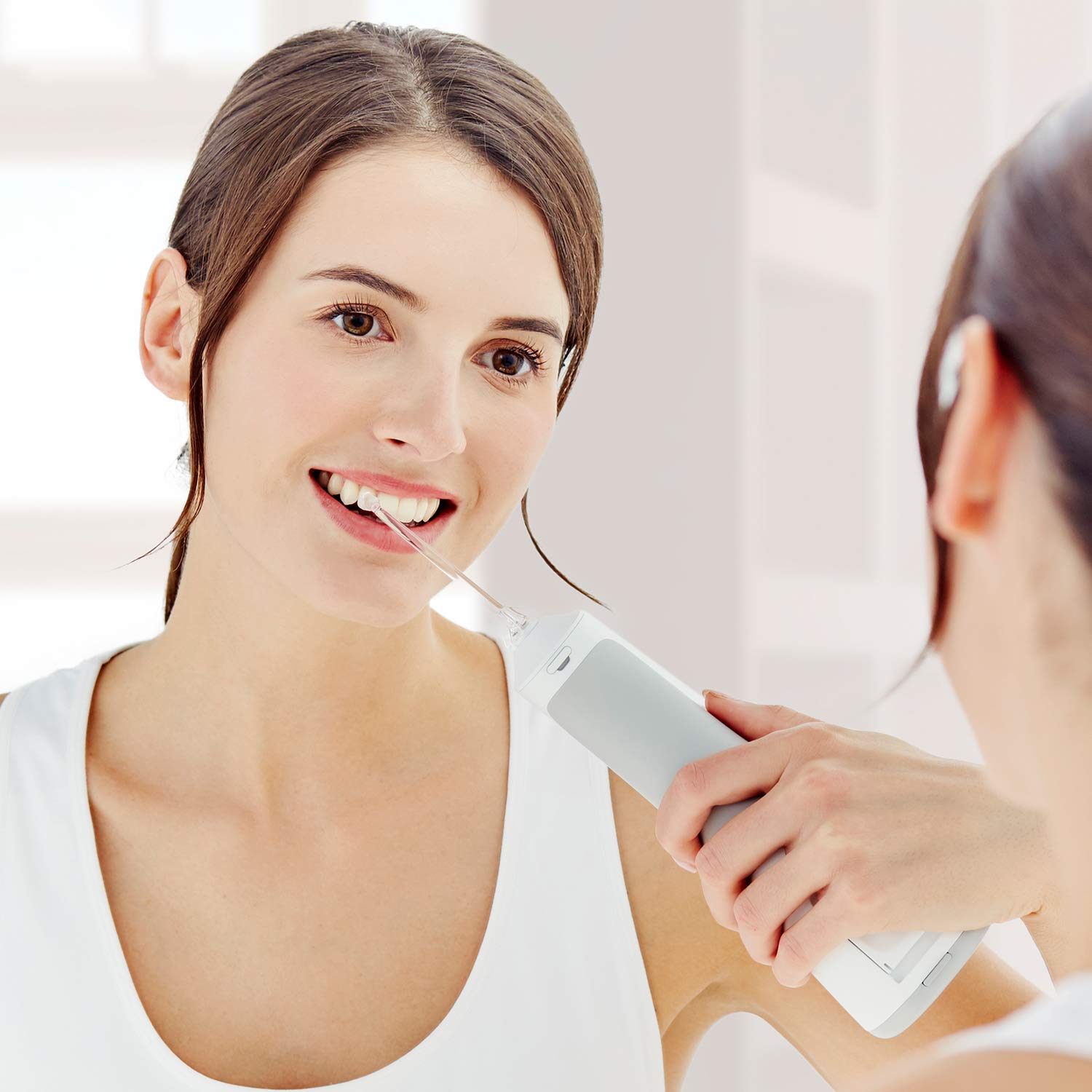 Panasonic Professional Cordless Water Flosser for Dental, Bridge and Orthodontic Care, Portable Oral Irrigator with Ultrasonic Cleaning β EW1511W (White)