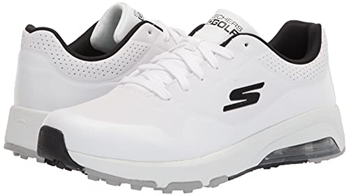 Skechers Mens Go Skech-air Dos Relaxed Fit Golf Shoe, White/Black, 11