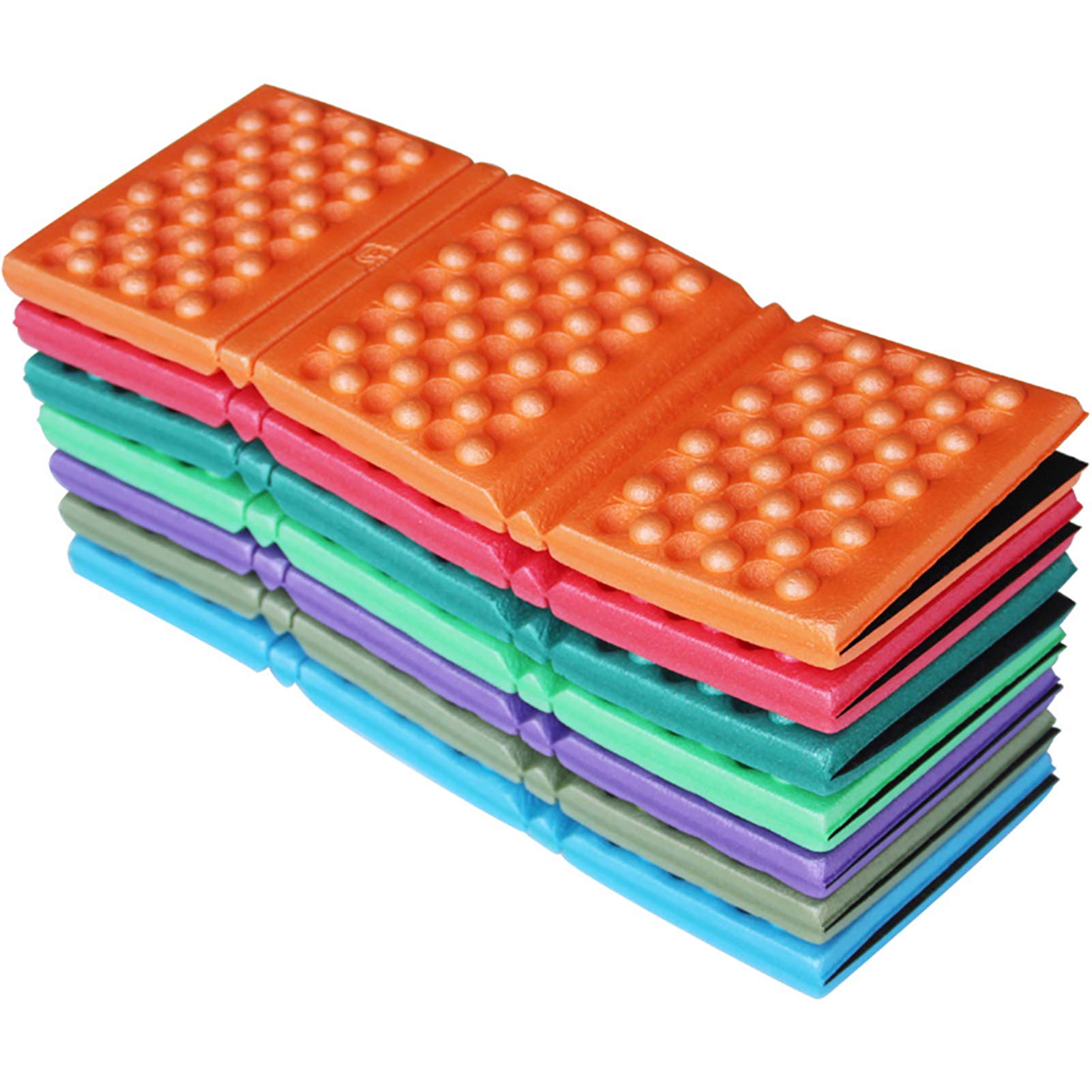 ONWRACE HASEAN Folding Foam Sit Mat, Outdoor Foldable Cushion Seat Mat, Beach Pad Insulation and Moisture-Proof Sitting Mat for Hiking, Camping, Tourism and Park Picnics Blue