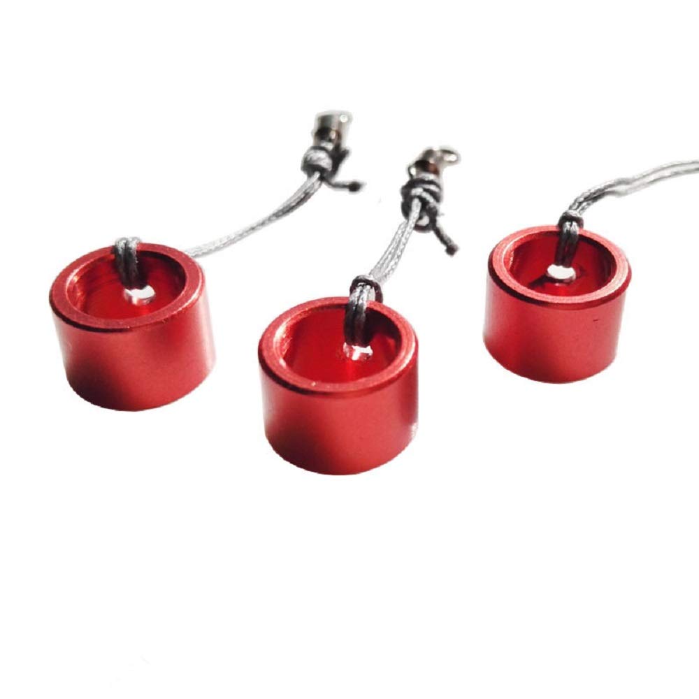 SHARROW 6pcs Bowfishing Safety Slide Arrow Fish Slide Aluminum Red for ID 10mm Arrow Shaft