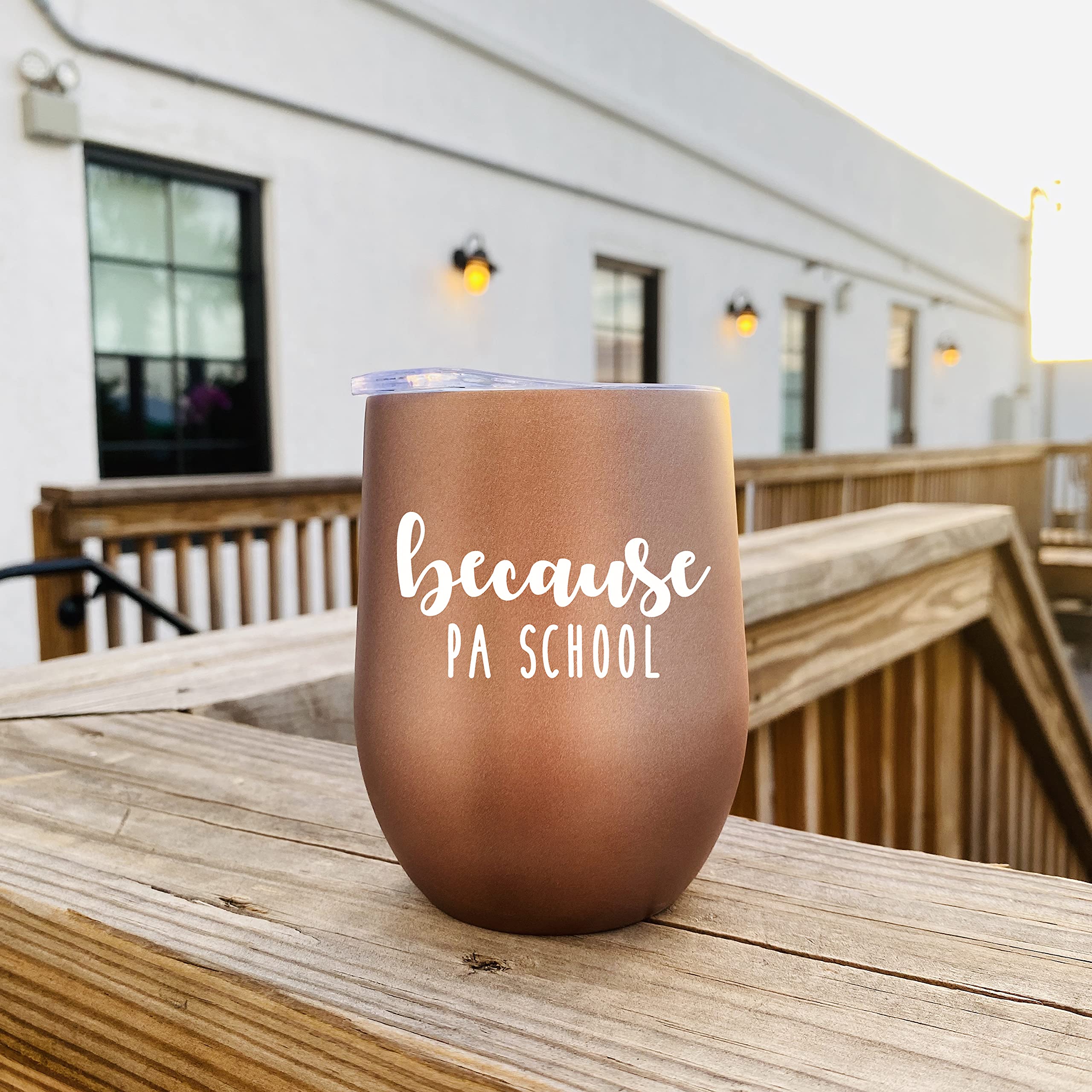 Rock and Llama PA School Gifts for Women - 12oz Tumbler Cup Wine Glass - Funny Gift for Physician Assistants, PA Student Gifts, Graduation, Acceptance, Future Physician Assistant Coffee Mug