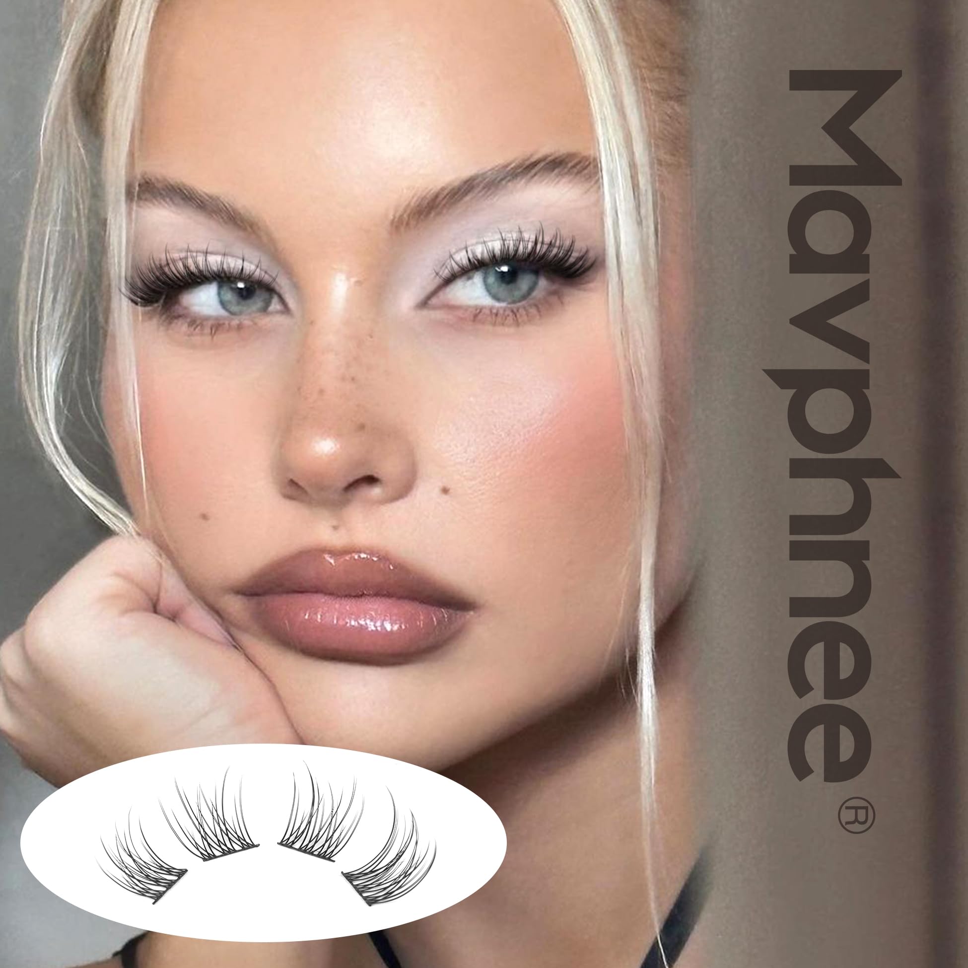 Natural Cluster Lashes Wispy CC Curl 9-11MM Mixed Lengths Eyelash Extension Individual 96 Pcs DIY Lash Extension at Home