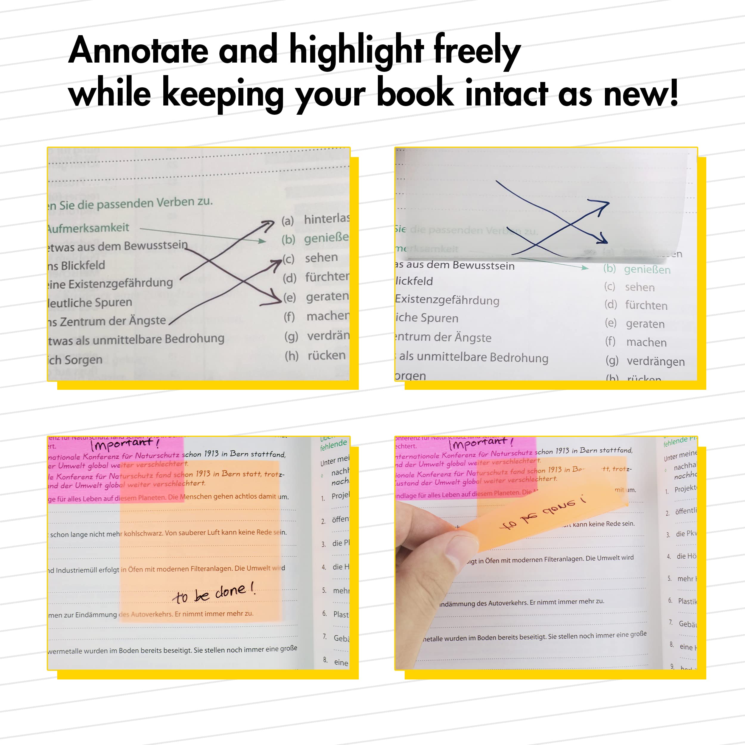 Transparent Sticky Notes, Pack of 12 Pads, Translucent Sticky Notes Set (Clear, 3" x 3" 600 sheets) See Through for Annotating and Tracing