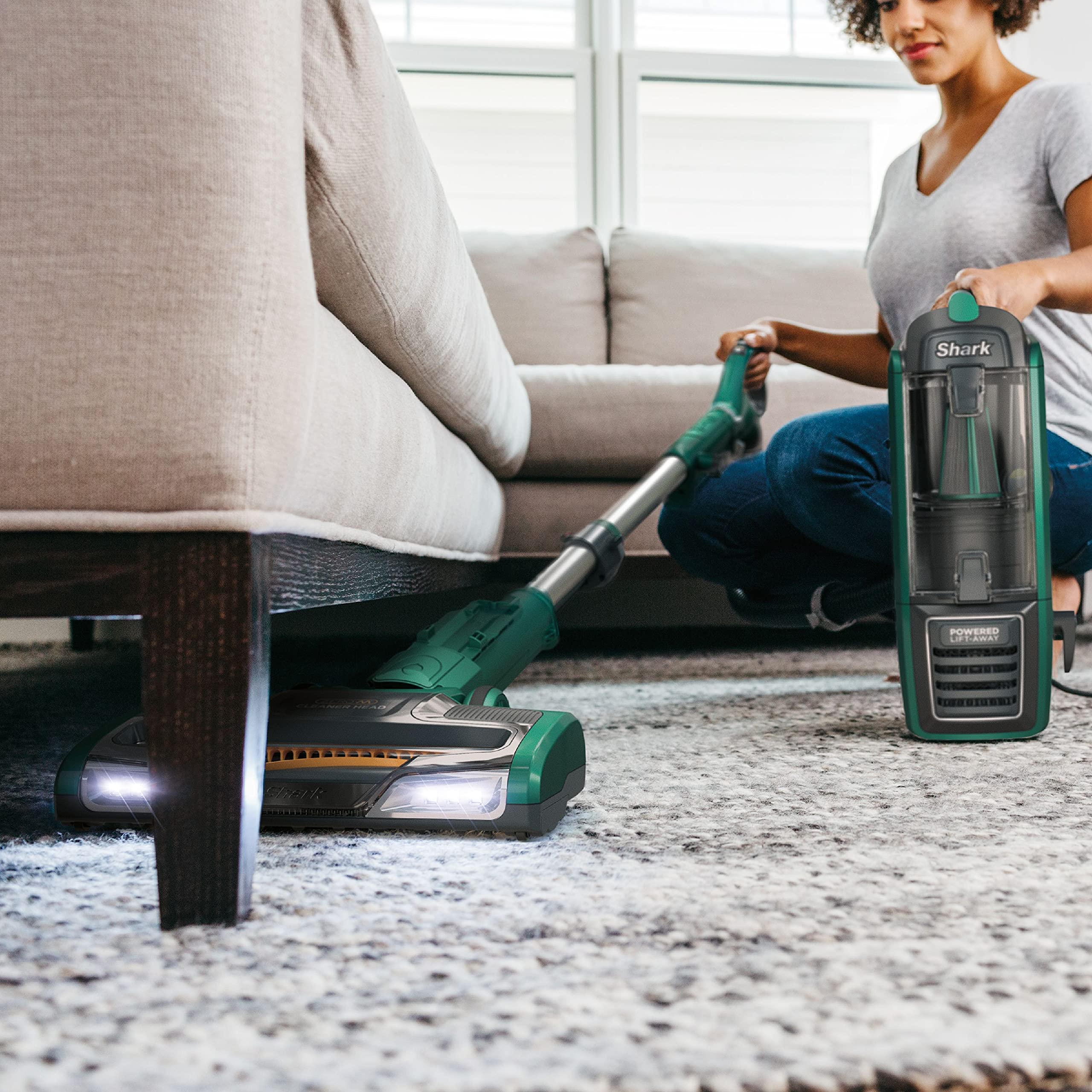 Shark Rotator ZU620 Powered Lift-Away with Self-Cleaning Brushroll Upright Vacuum (Green) (Renewed)