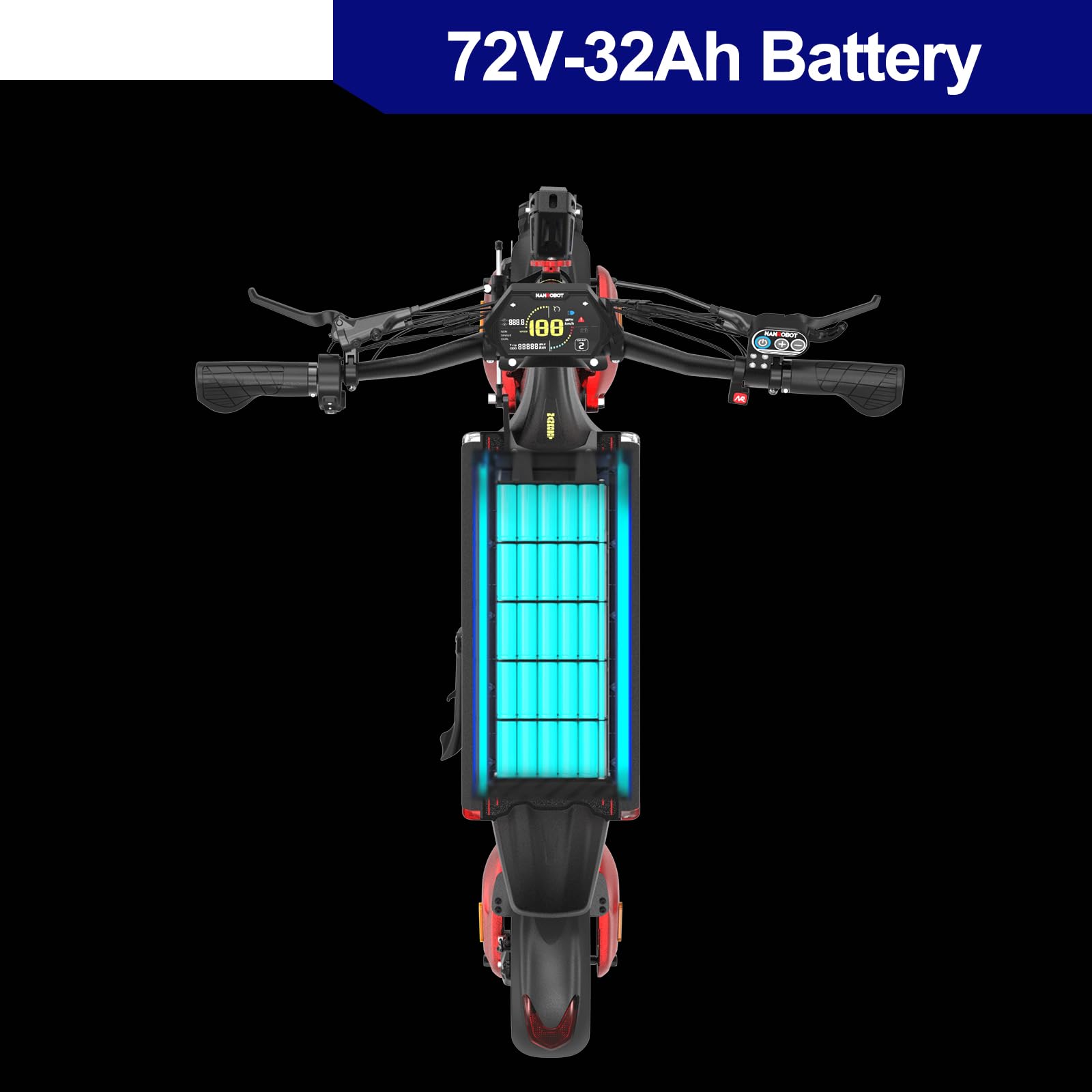 NANROBOT LS7+ Scooter Electric for Adults, 3000W*2 Motor 11" Pneumatic Tires Up to 81 Miles & 74.5MPH Quick-Release Folding, Electric Scooter Adults Dual Braking System