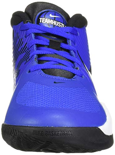 Nike Unisex-Kid's Team Hustle D 9 (GS) Sneaker, Game Royal/Black-White, 5Y Regular US Big Kid