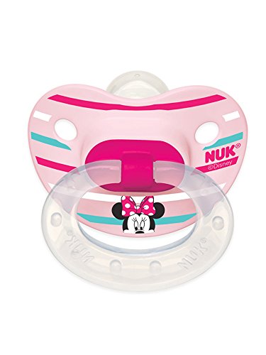 NUK Disney Baby Puller Pacifier, 6-18 Months, Minnie Mouse/Assorted Colors, 1 pk