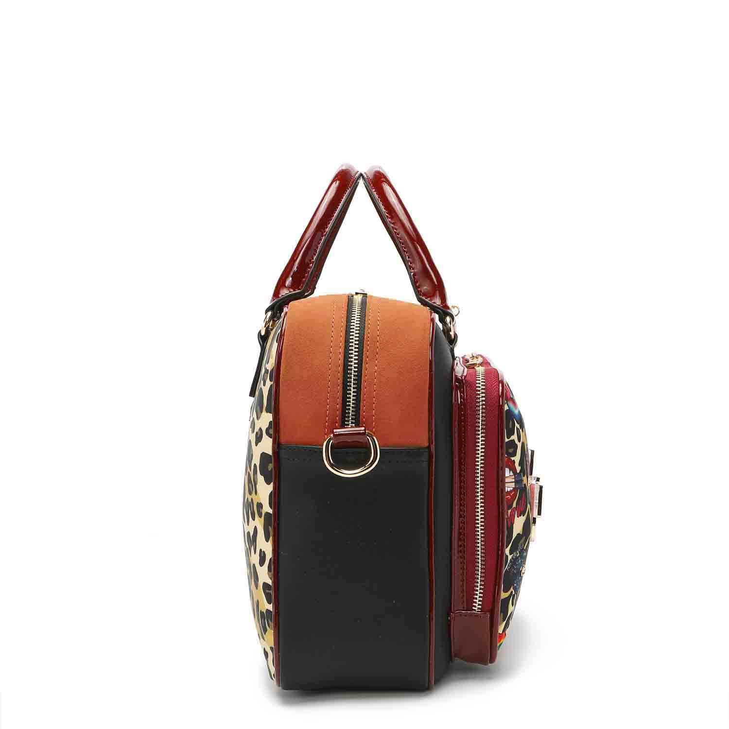 Nicole Lee Wild Lips Top Handle Handbag