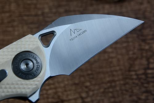 TWOSUN Pocket Knife Utility Folder 14C28N Satin Blade Resin Handle TS314