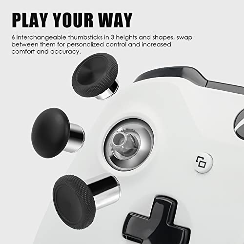 TOMSIN Magnetic Thumbstick DIY Set for Xbox One/Elite Controller,8 in 1 Swap Joysticks Replacement Repair Mod Kit for PS5/PS4 Controller,for Switch Pro Controller (Elite Series 1 Style)
