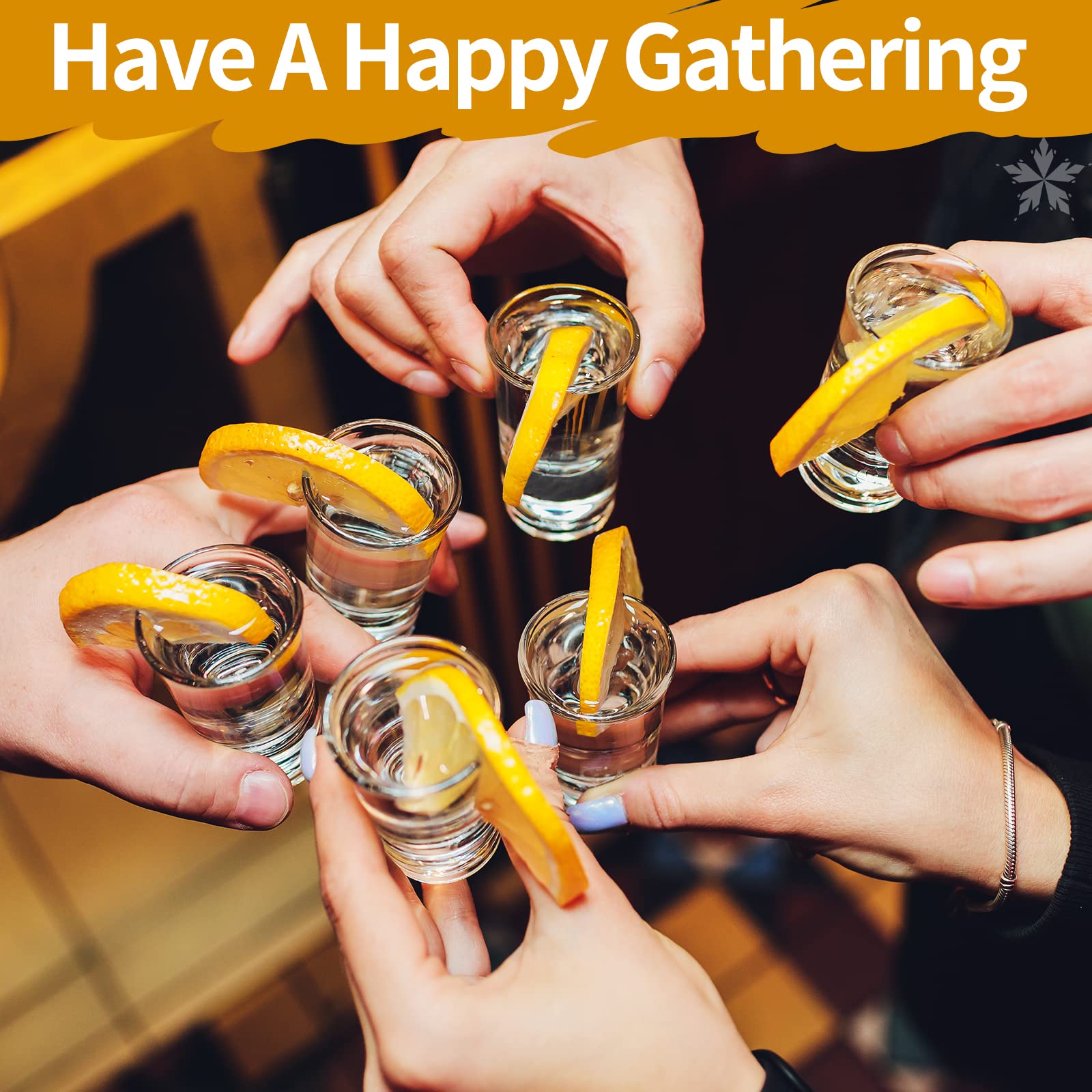 Supwinnet Shot Glasses Set of 6 with Heavy Base 0.5oz Cute Glass Shot Glasses Bulk Mini Wine Glasses Shot Cups Set for Vodka Whiskey Liqueurs Tequila Soju Espressos