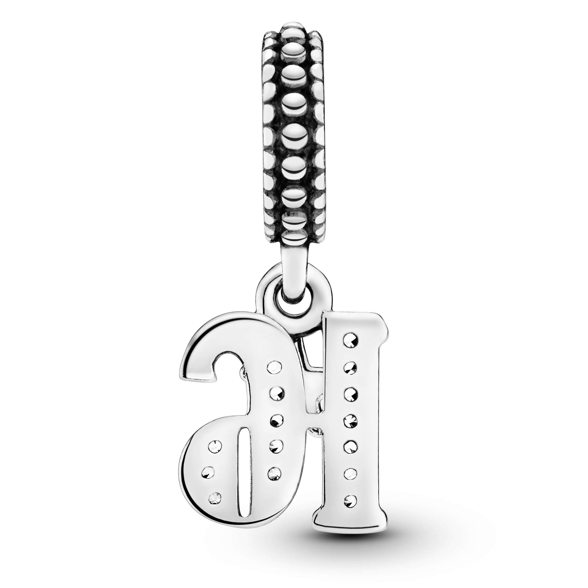 Pandora Jewelry 16 Years of Love Cubic Zirconia Charm in Sterling Silver, No Box
