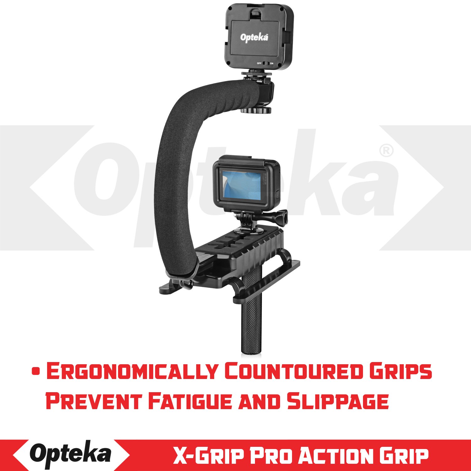 Opteka X-Grip VLH-MOD Professional Stabilizing Handle for GoPro Action Cameras (Black)