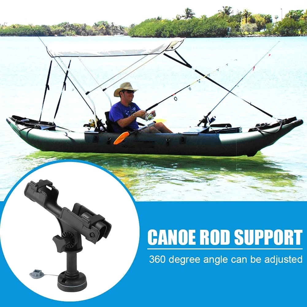 SLATIOM Adjustable Kayak Boat Fishing Rod Holder Support Tools Pole Mount Angle Bracket 360 Degrees Rotatable Holder Fishing Tackle