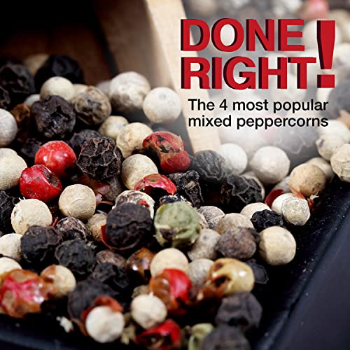 The Spice Lab Rainbow Peppercorns - Mixed Peppercorns Whole β 1 Pound Resealable Bag - Kings Peppercorn Medley - All Natural OU Kosher Gluten Free - Rainbow Peppercorns For Grinder Refill