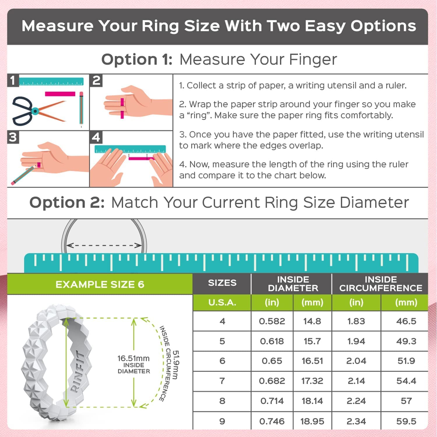 Rinfit Silicone Rings for Women - Women's Thin and Stackable Wedding Bands - Rubber engagement rings - Stars collection - 3 Black, Size 5