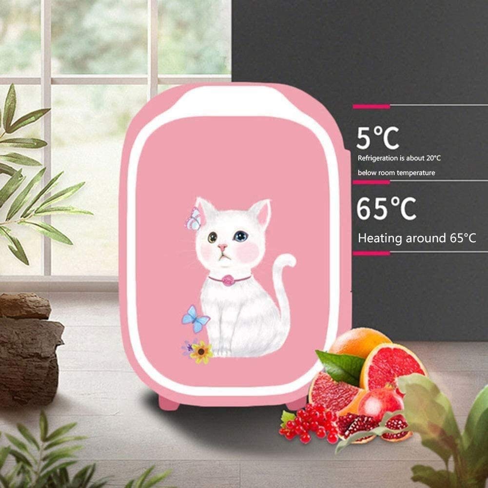 N/A Mini Fridge 6 Liter Portable Cosmetic Refrigerator Powered Thermoelectric System Cooler and Warmer