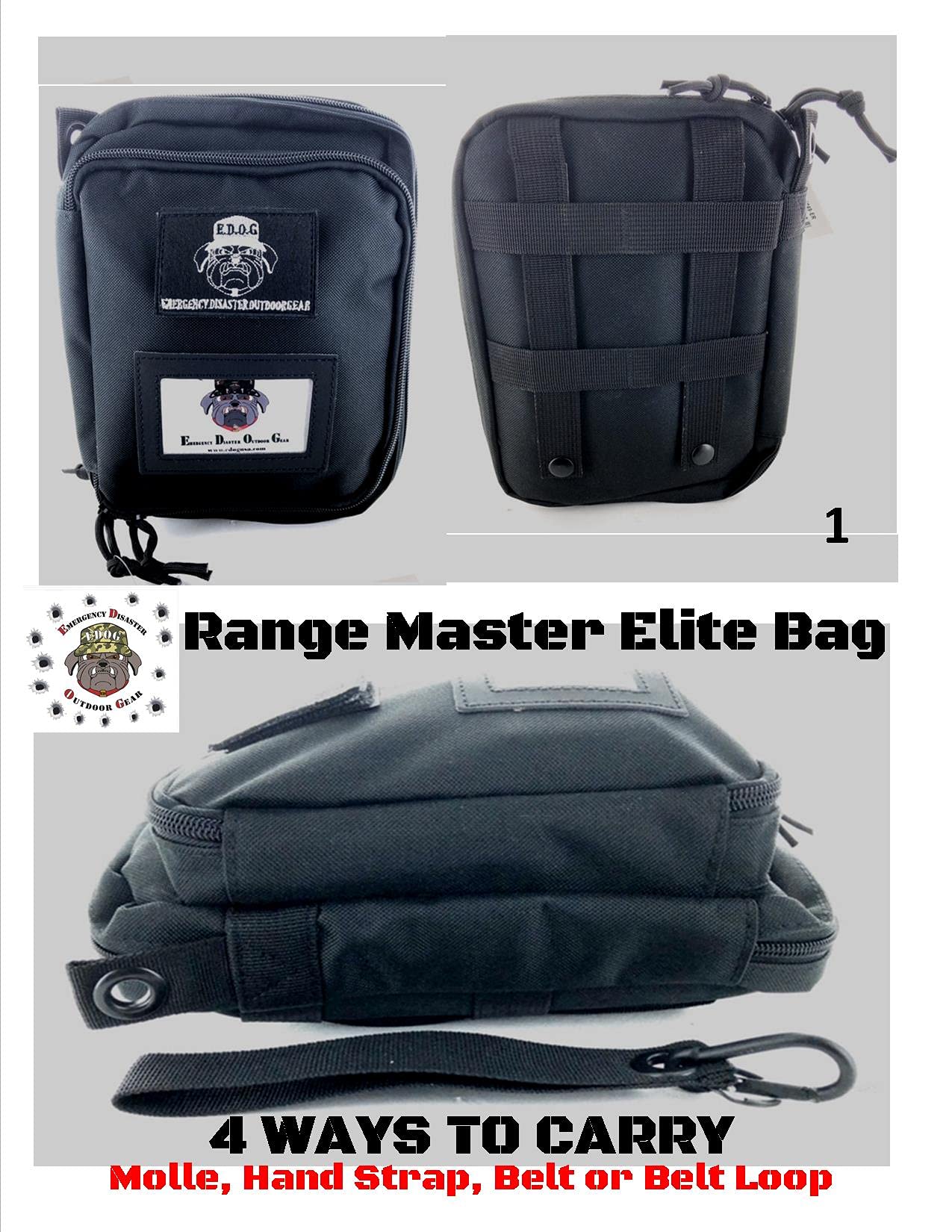 RangeMaster Elite EDC Bag Gun Cleaning Kit- Compatible for H&K VP9 - Schematic Mat (Exploded View) with Hoppes Gun Oil No.9 Solvent & Patches Clenzoil CLP 10 Pc Cleaning Accessories Set