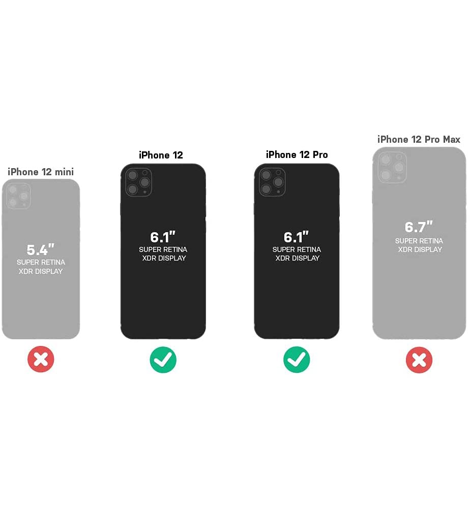 OtterBox iPhone 12 & iPhone 12 Pro Commuter Series Case - BESPOKE WAY (BLAZER BLUE/STORMY SEAS BLUE), slim & tough, pocket-friendly, with port protection