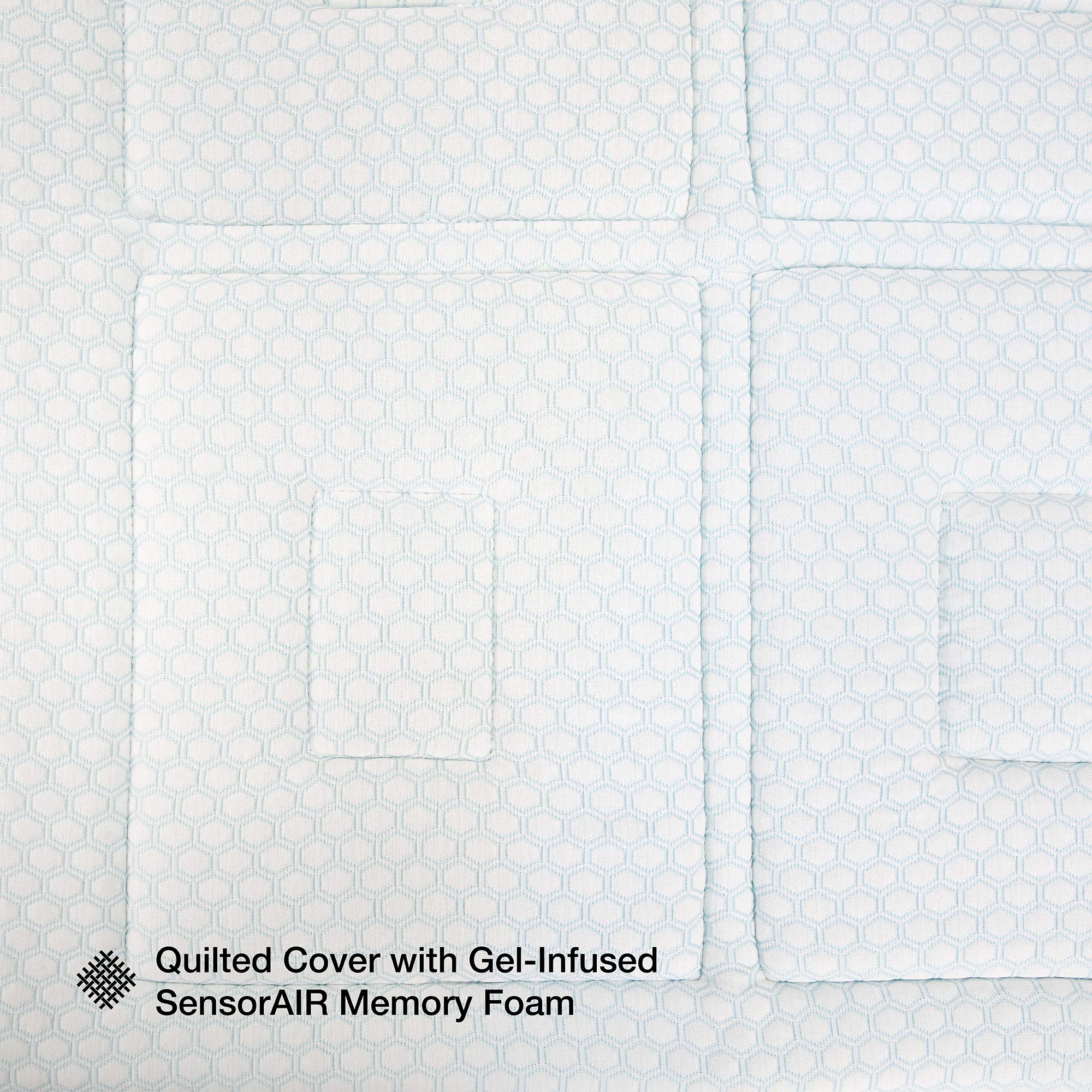 SensorPEDIC 3-Inch Gel-Infused Memory Foam Mattress Topper - Twin XL, White