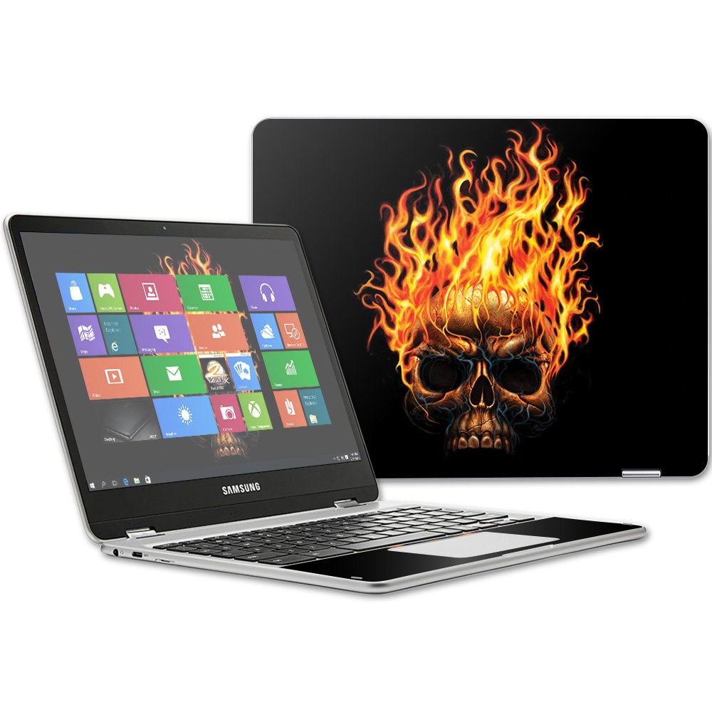 MightySkins Skin Compatible with Samsung Chromebook Plus 12.3"(2017 - Hot Head | Protective, Durable, and Unique Vinyl Decal wrap Cover | Easy to Apply, Remove, and Change Styles | Made in The USA