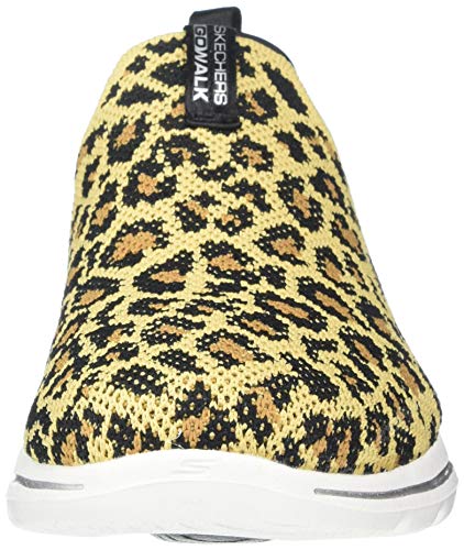 Skechers Women's Go Walk 5 - Wildlife Sneaker, Leopard, 7.5 US