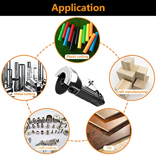 YON.SOU. Air Cut Off Tool with 2 pcs 3-inch Die Grinder Cut-Off Wheels, Pneumatic Metal Sheet Cutting Tool, Heavy Duty Air Cutter Cutoff Tool