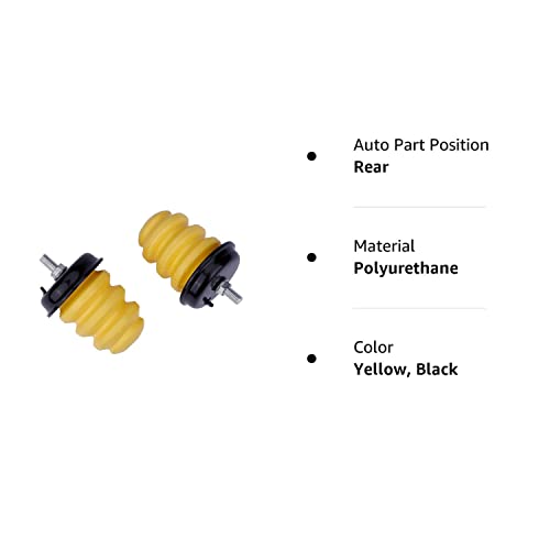 ONER Pair Of Rear Axle Bumper With Nuts,Compatible With 99-07 ChevySilverado 1500,99-07 GMC Sierra 1500,Replace# 15712438,523-049