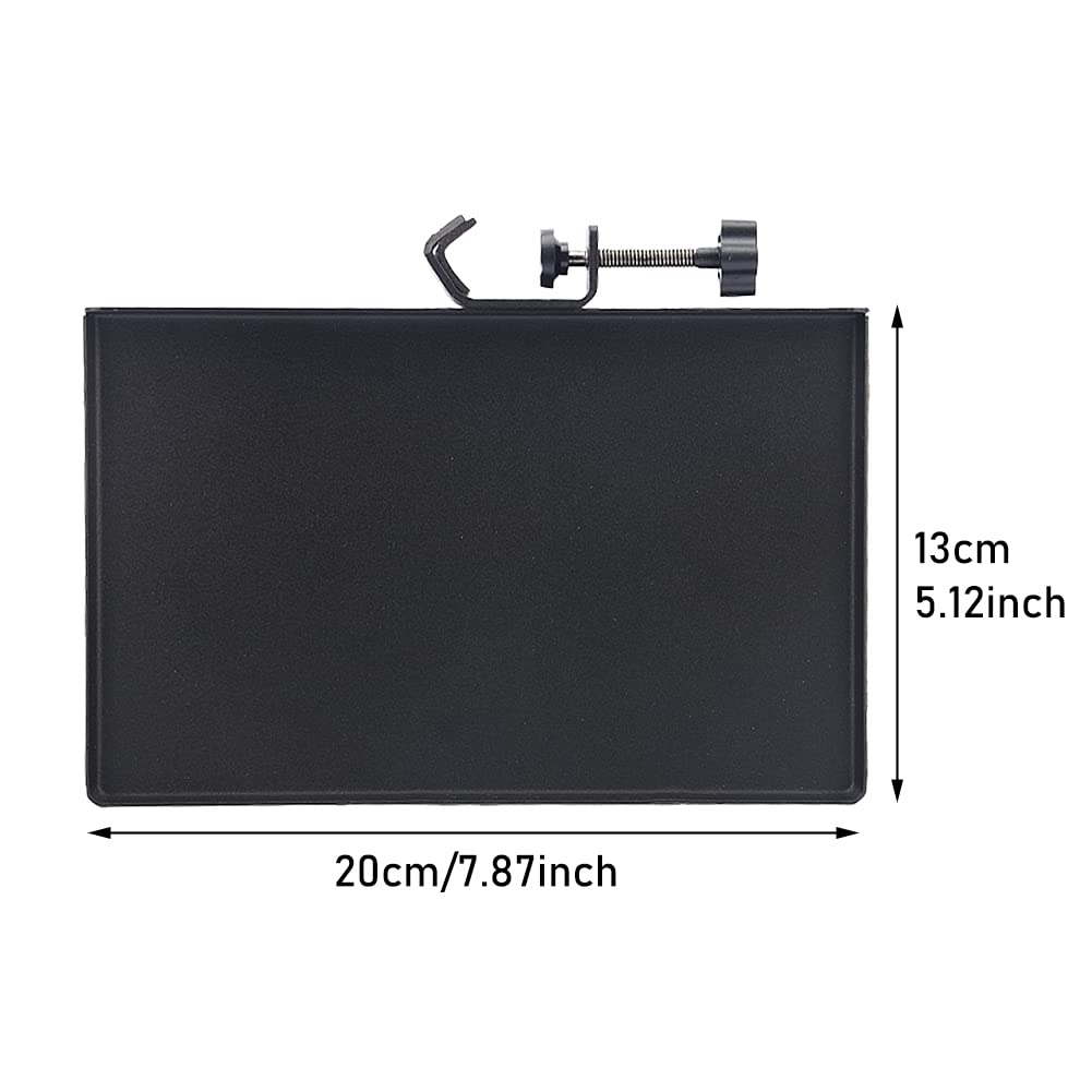 Sound Card Tray Metal Shelf Bracket Phone Clip Iron Microphone Stand Live Tripod Sound Card Tray Broadcast Stable Shelf(black)