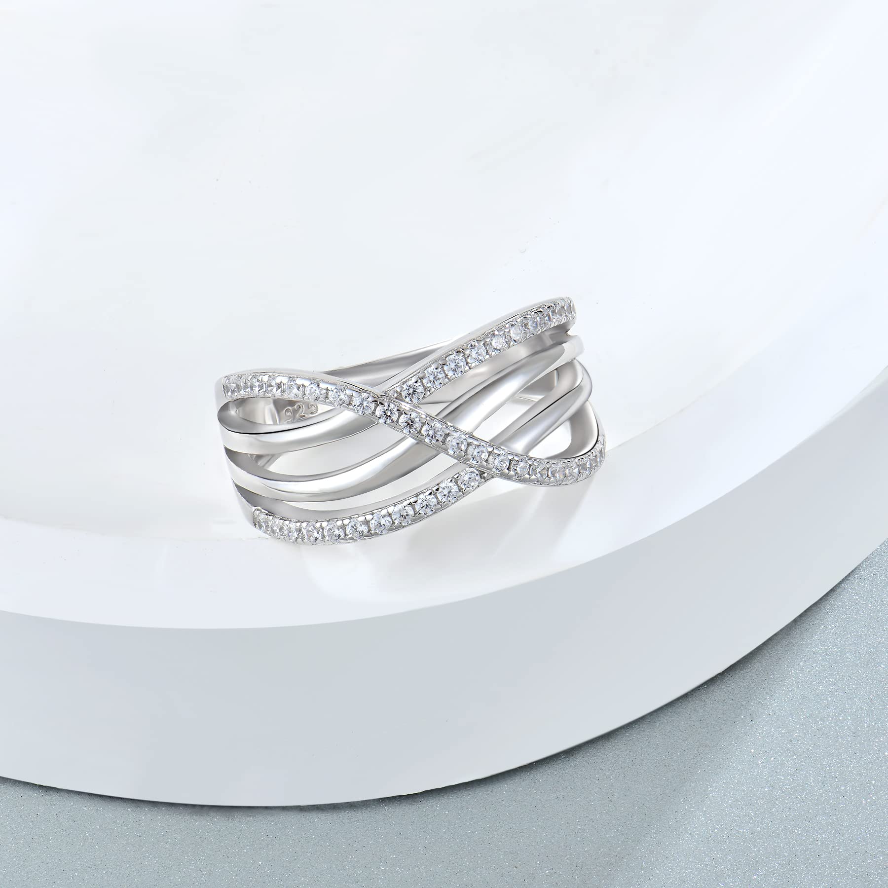 STARCHENIE Infinity Promise Ring for Women 925 Sterling Silver Engagement Band Anniversary Jewelry Size9
