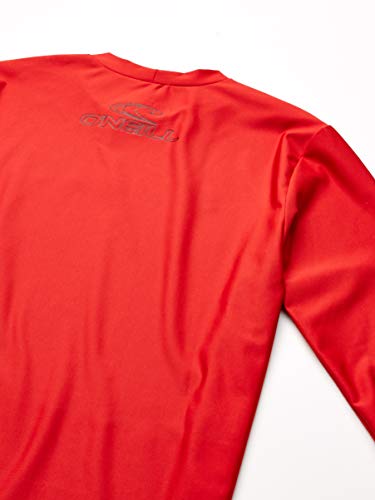 O'NEILL boys Youth Basic Skins 50+ L/S Sun Shirt Rash Guards, Red, 6 US
