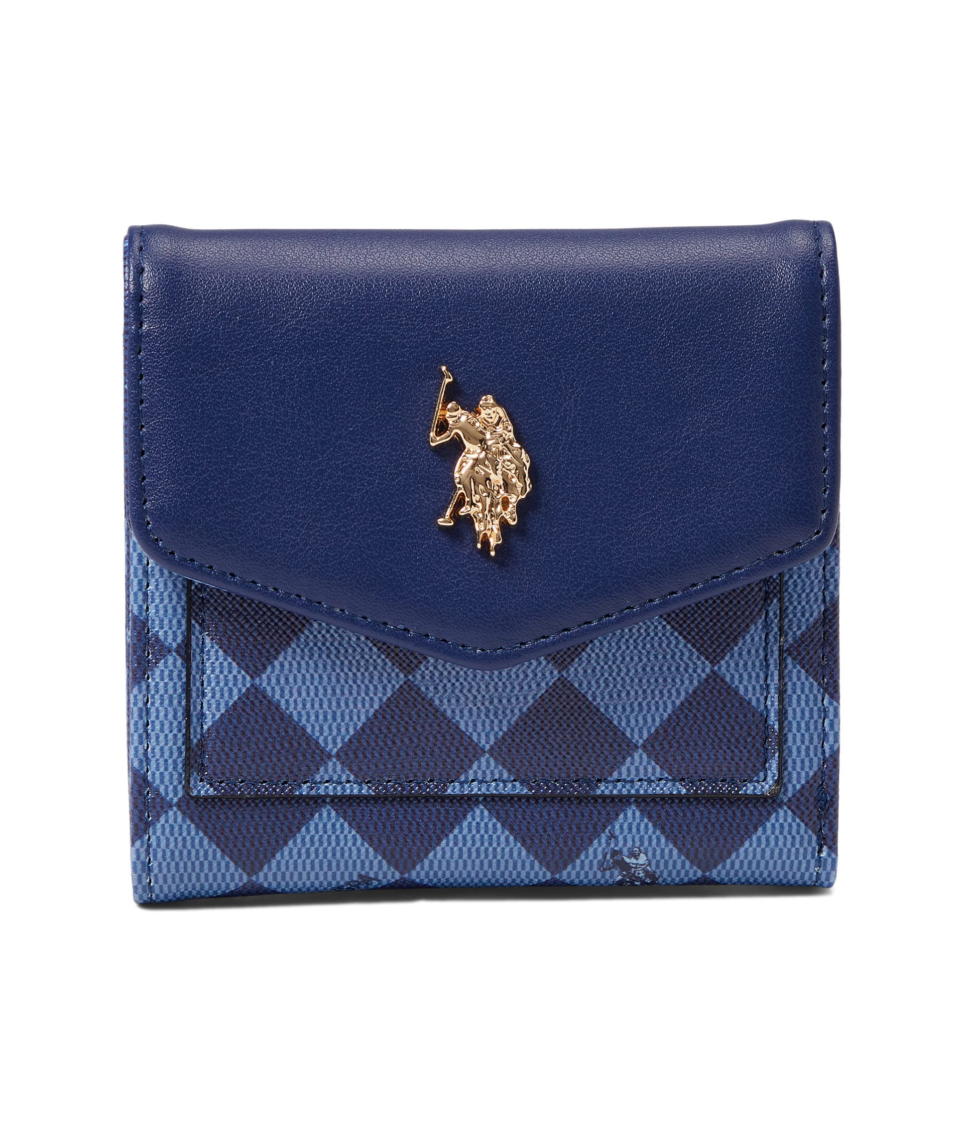 U.S. Polo Assn. Small Flap Wallet Blue/Black One Size