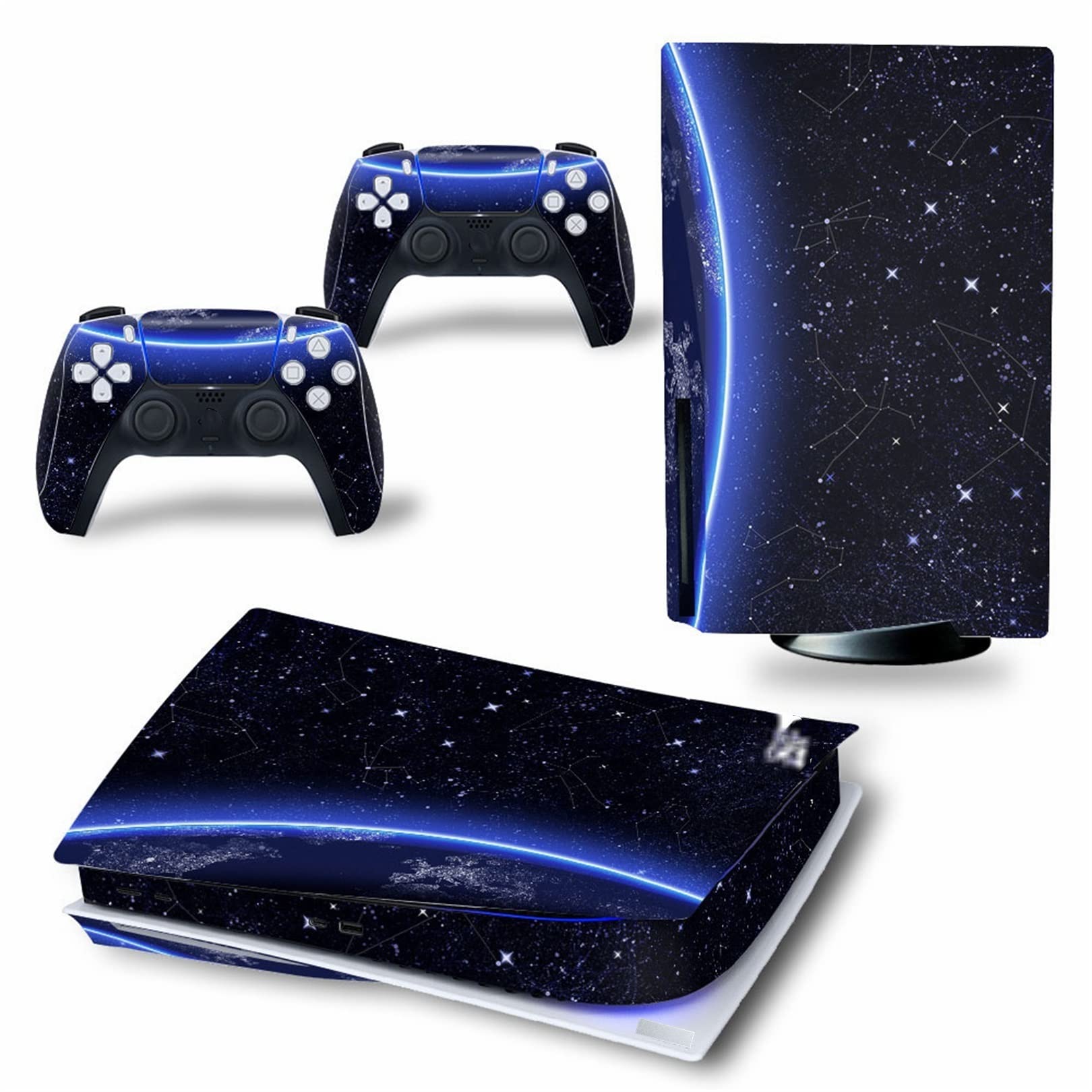 WREXIL LEEWEE for PS5 Skin Disc Edition & Digital Edition Console and Controller Vinyl Cover Skins Wraps Scratch Resistant, Compatible 32102 No Foaming (Size : Disc Version)