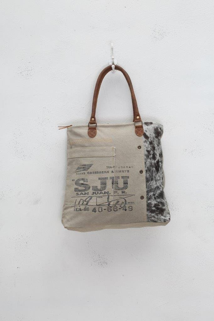 Myra Bag Segmented Life Upcycled Canvas Tote Bag S-0705