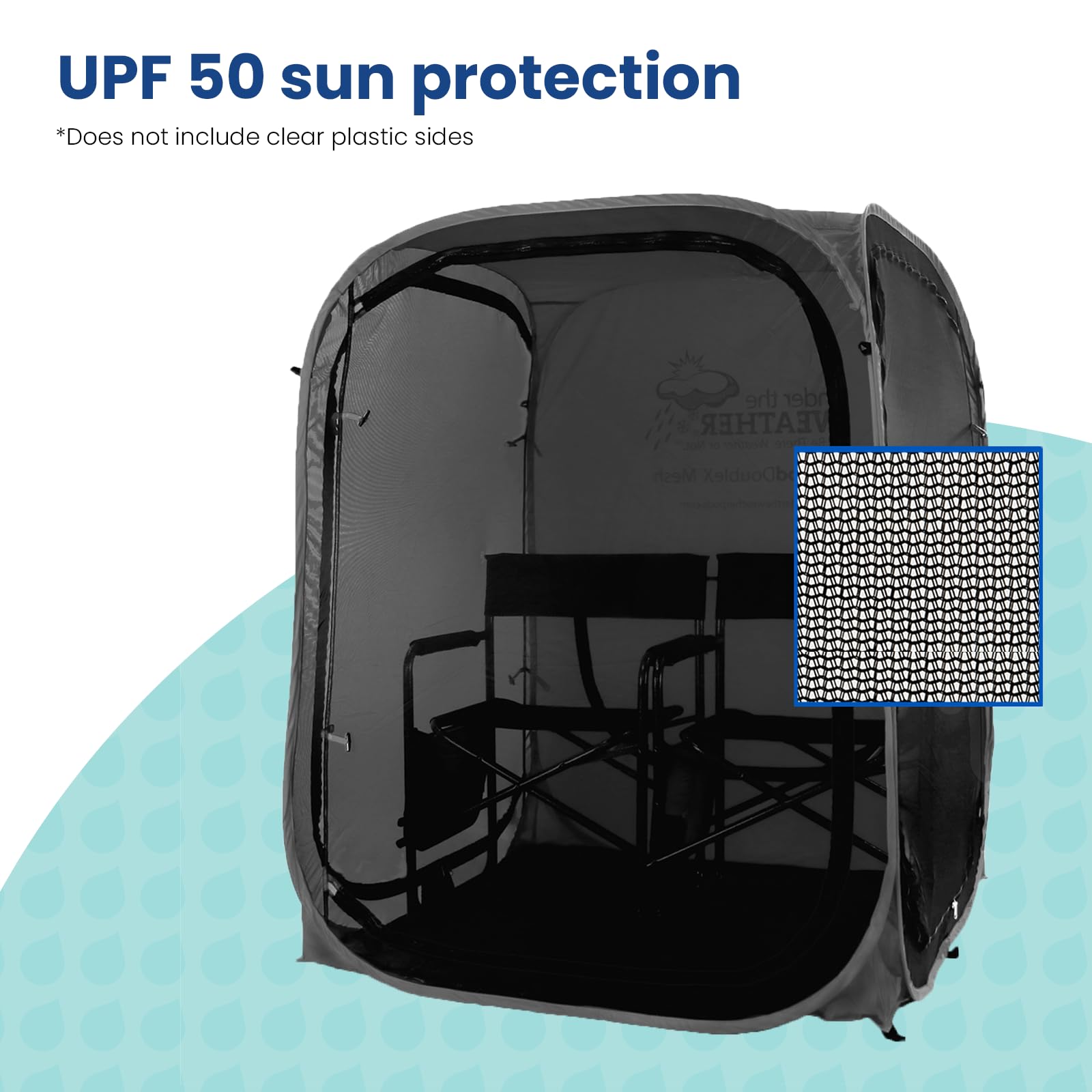 The Original β WeatherPod XL 1-Person Bug-Screen Pod β Pop-Up Mosquito Screen Tent Made with Fine Gauge, No-See-Um Proof Mesh - Red