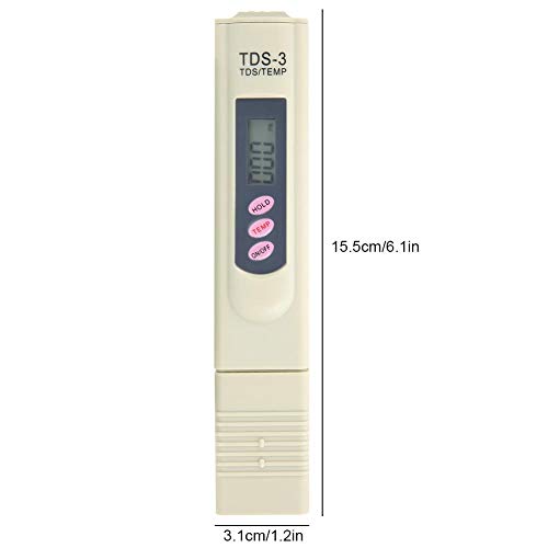 Zerodis TDS Meter Digital Water Tester Aquarium Water Quality Temperature Test with LCD Display for Fish Tank