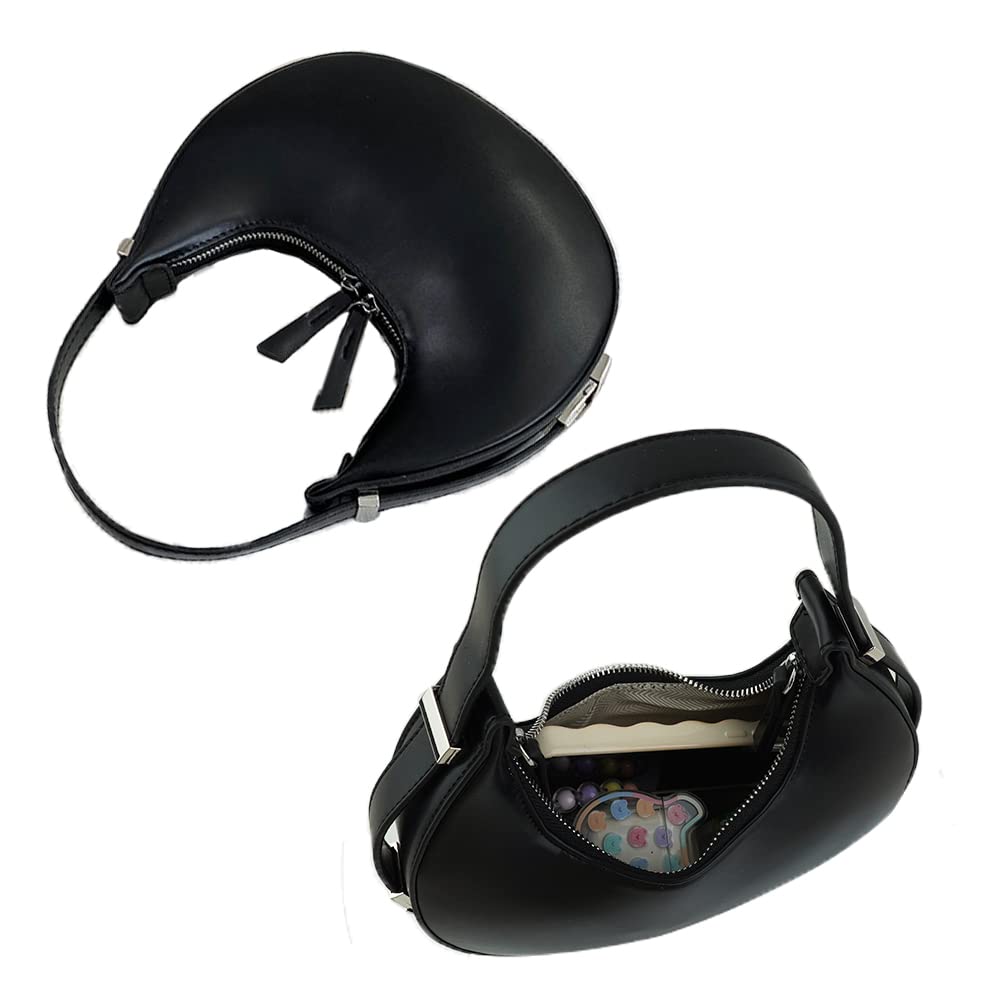 Women Black Mini Purses Trendy Shoulder Bag Small Clutch Satchel Hobo Tote Handbag Black