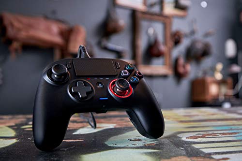 NACON PlayStation 4 Controller - Wired, USB-C, 4 Configurable Shortcut Buttons, Dual Concave Customizable Sticks, LED Player Status Indicator